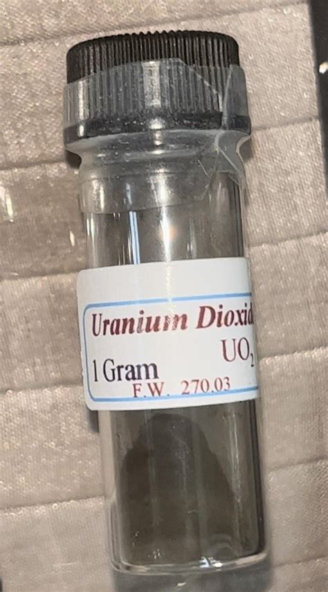 Uranium Dioxide Powder Sample For Element Collection R Chemistry