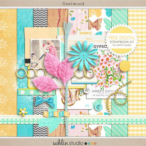 FREE Digtial Scrapbook Kit Fleetwood Sahlin Studio Digital