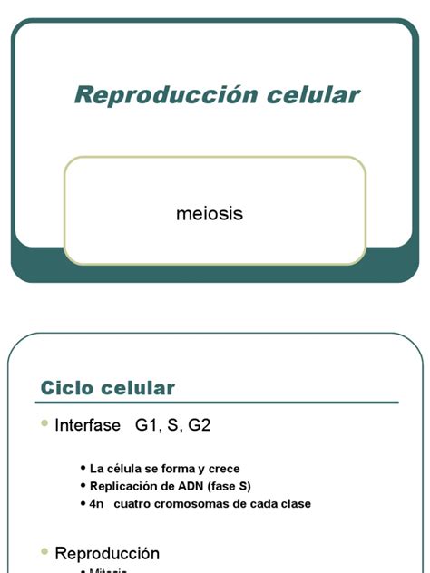 PDF Reproducción Celular Meiosis DOKUMEN TIPS