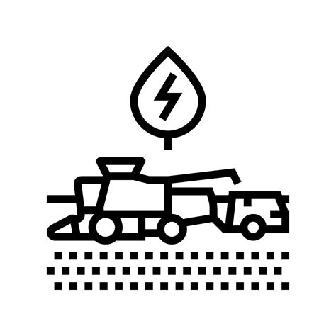 Bioenergy Harvesting Biomass Line Icon Vector Illustration 36278564
