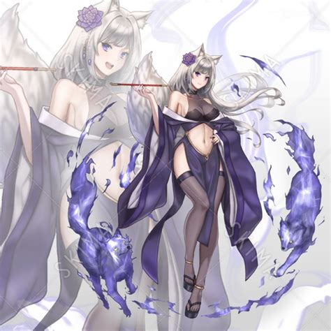 着物ドレス狐娘【表情6種・エフェクト差分有り】 Skima（スキマ）
