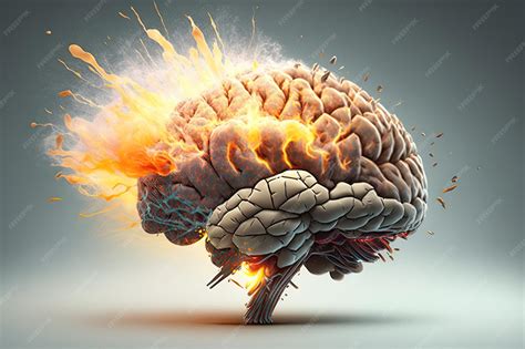 Premium Photo Concept Art Of A Human Brain Exploding With Knowledge And Creativity The Force