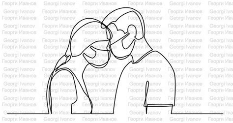Layout Of Man And Women Wearing Mask Wall Decor Wall Art