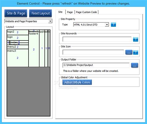 Website Layout Maker Download Free Windows 4 08 Softpedia