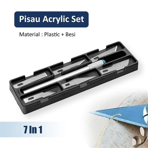 Jual Pisau Ukir 1 Set 7 Jenis Hobby Knife Set Pisau Acrylic Set 7 Pc