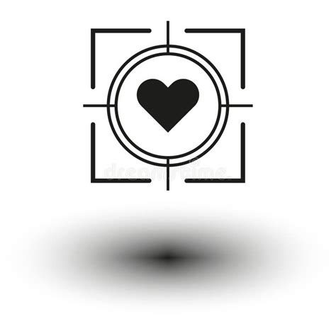 Heart Target Icon Vector Illustration Eps 10 Stock Vector