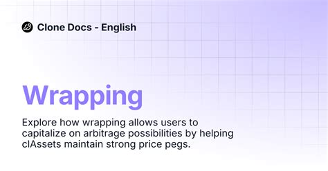Wrapping Clone Docs English