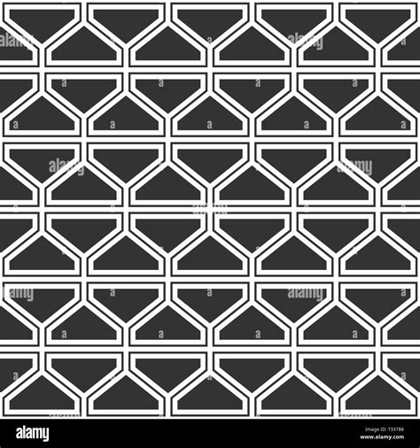 Abstract Seamless Geometric Pattern Modern Stylish Texture With Monochrome Trellis Repeating