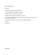 Bmg Crn Global Strategy Development And Implementation Docx