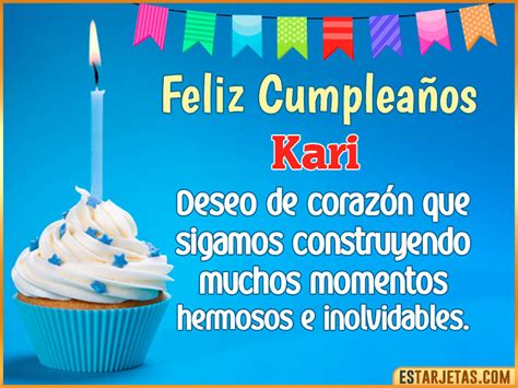 Feliz Cumpleaños Kari Imágenes  Tarjetas Y Mensajes