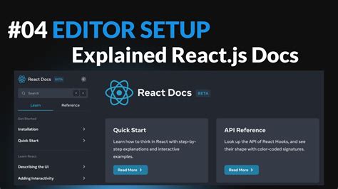 Editor Setup Explained Reactjs Docs 04 Youtube