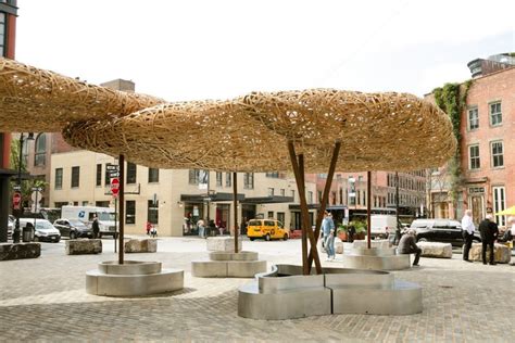 Bamboo Canopy And Clt Space Feature At Design Pavilion In New York