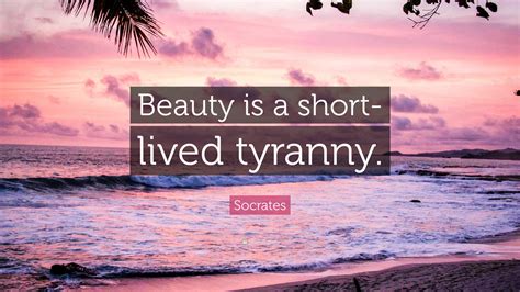 Socrates Quote Beauty Is A Short Lived Tyranny”