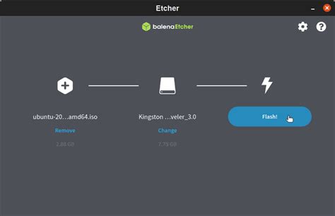 how to burn an iso file to a usb drive in linux using etcher