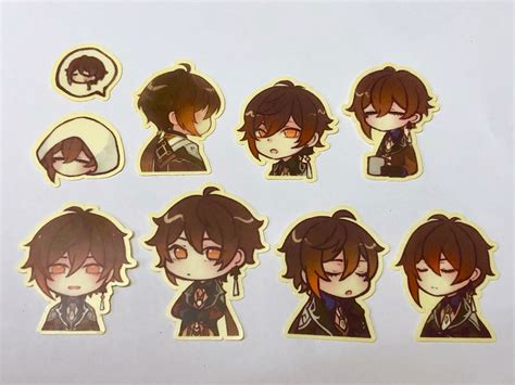 Hikari Genshin Impact Chibi Liyue Boys Zhongli Morax Sticker Etsy Canada
