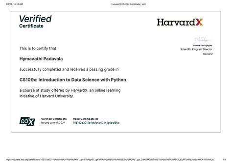 Finished Edx Course On Data Science Hymavathi Padavala Posted On The