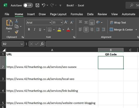 Create Qr Codes With Microsoft Excel 427 Marketing