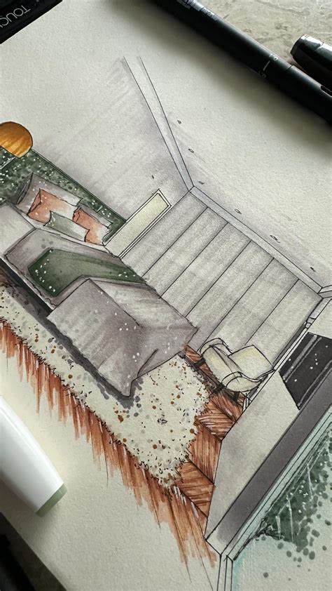 Mohammad Reza Architeture🖊️📐 ‎interior Sketch Bedroom🛏️🖊️