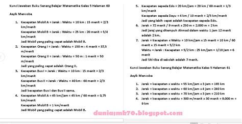 Kunci Jawaban Buku Senang Belajar Matematika Kelas Kurikulum Revisi Halaman