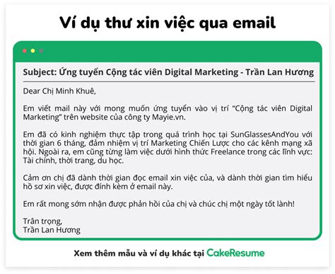 Cách viết email xin việc viết thư xin việc bằng tiếng Anh CakeResume