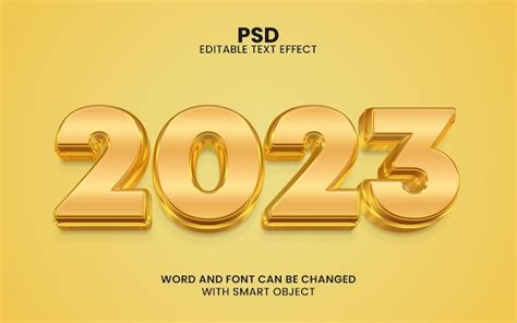 Premium Psd 2023 3d Editable Text Effect Psd With Background