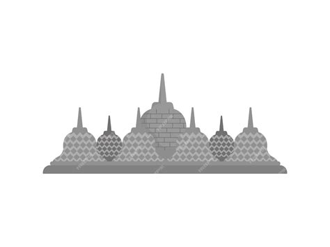 Premium Vector Borobudur Temple Indonesia Landmark Illustration