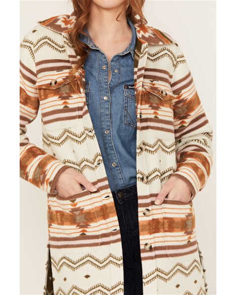 Shyanne Womens Long Southwestern Jacket Cream