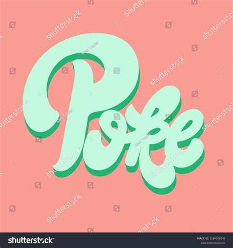 Poke Vector Handwritten Lettering Isolated Made Stock Vector Royalty