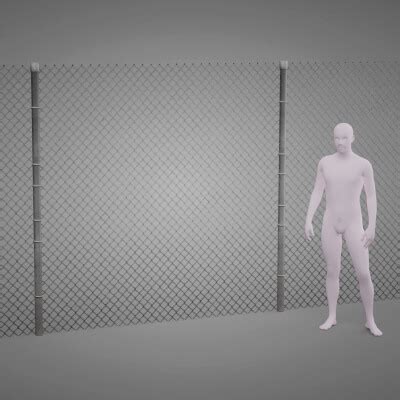 Chain Link Fence Low Poly Game Ready Asset 3d Model By Jackbronswijk