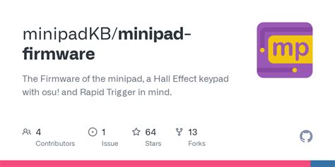 Github Minipadkbminipad Firmware The Firmware Of The Minipad A Hall Effect Keypad With Osu