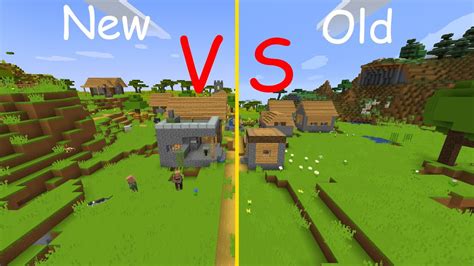 [minecraft] Old Village Vs New Village Youtube