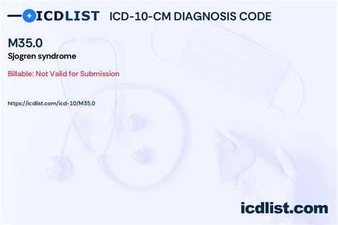 Icd 10 Cm Diagnosis Code M35 0 Sjogren Syndrome