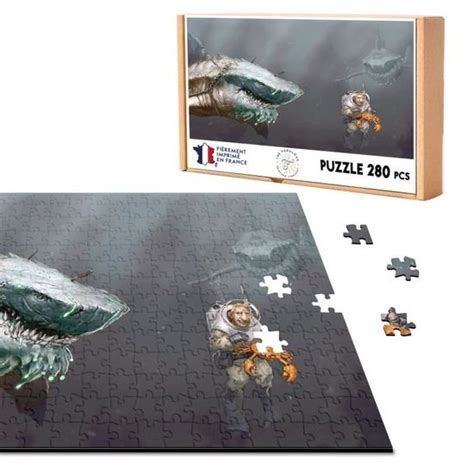 Puzzle Classique 280 Pièces Dessin Requins Géant Effrayant Fantastique Cdiscount Jeux Jouets