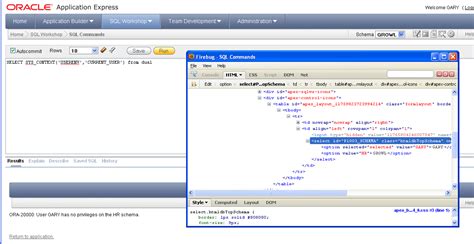 Sydney Oracle Lab Application Express Workspaces And Schemas