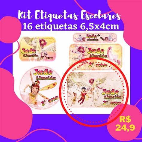 Etiquetas Escolares Personalizadas Autoadesivos 16 Un Elo7