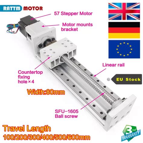 Linear Rail Guide Slide Actuator Linear Stage Actuator 200mm Stroke Low Noise £3442 Picclick Uk