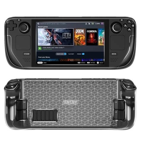 Clair HEYSTOP coque de protection pour Steam Deck étui transparent en TPU souple avec