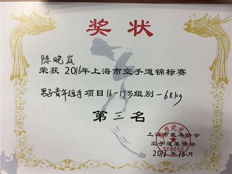 我校空手道社团在2016年上海市空手道锦标赛中斩获佳绩