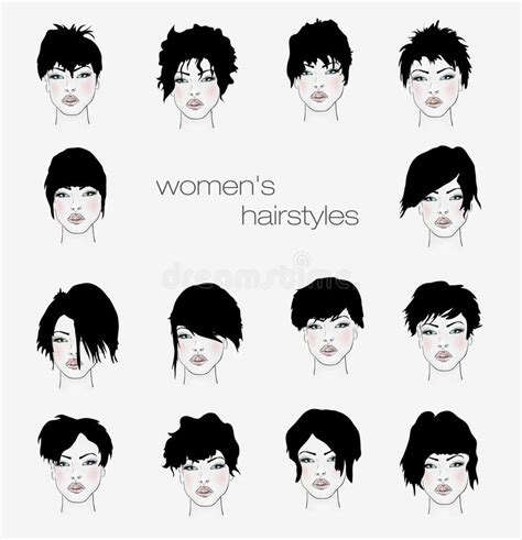 Hair Styles Set Stock Vector Illustration Of Design 11691968