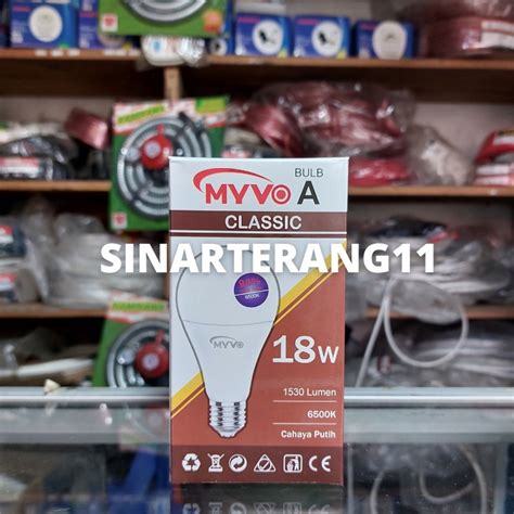Jual LAMPU LED MYVO CLASSIC W LAMPU MYVO WATT BERGARANSI TAHUN Shopee Indonesia