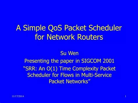 Ppt A Simple Qos Packet Scheduler For Network Routers Powerpoint
