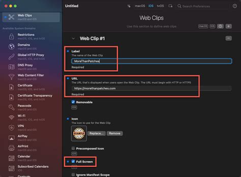 Add An IOS Full Screen Web Link In Microsoft Intune More Than Patches