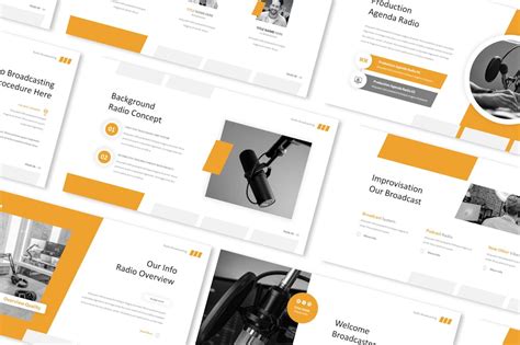 Radio Broadcasting Powerpoint Presentation Templat عالمكم