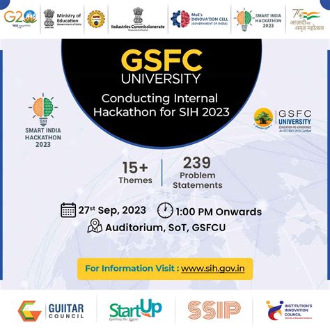 Internal Hackathon For Sih 2023 Gsfc University Vadodara