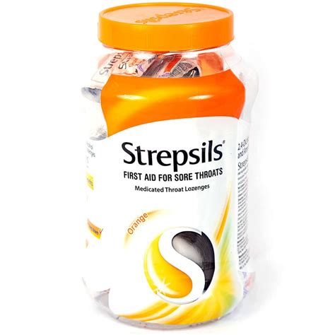 Buy Strepsils Medicated Orange Lozenges Jar Of 200 Online At Flat 18
