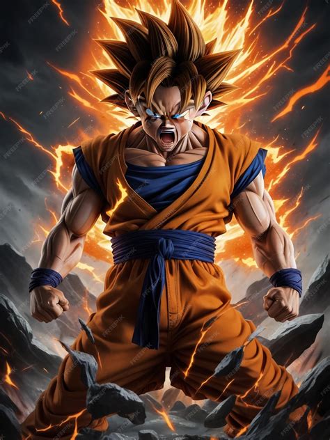 Premium Ai Image Cartoon Artistic Image Of Ultra Instinct Goku Fused