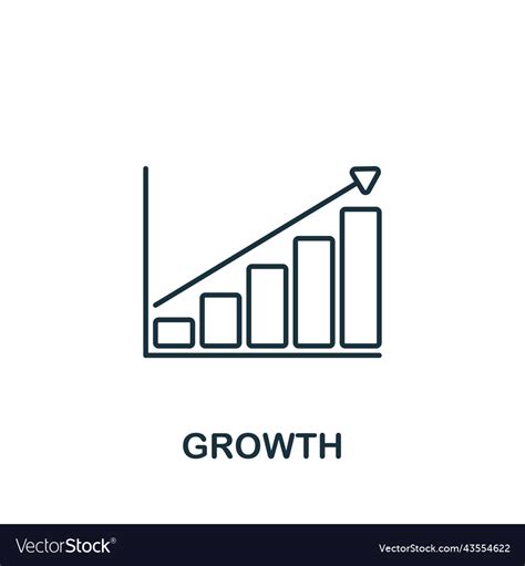 Growth Icon Monochrome Simple For Templates Vector Image