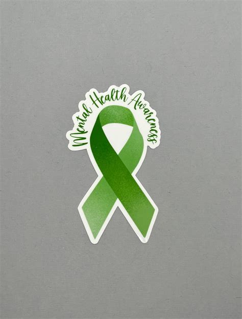 Mental Health Awareness Ribbon Sticker Mental Health Awareness