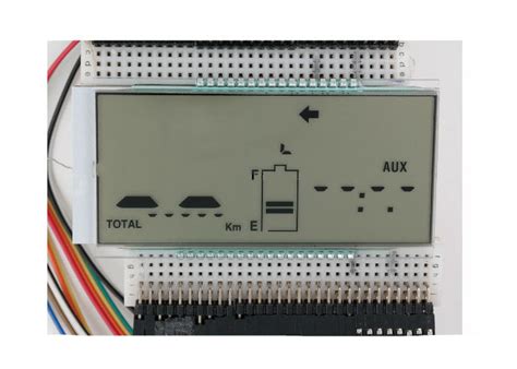 7 Segments Htn Monochrome Lcd Display For Instrument With Zebra Connector