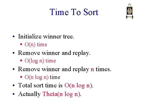 Tournament Trees Winner Trees Loser Trees Winner Trees
